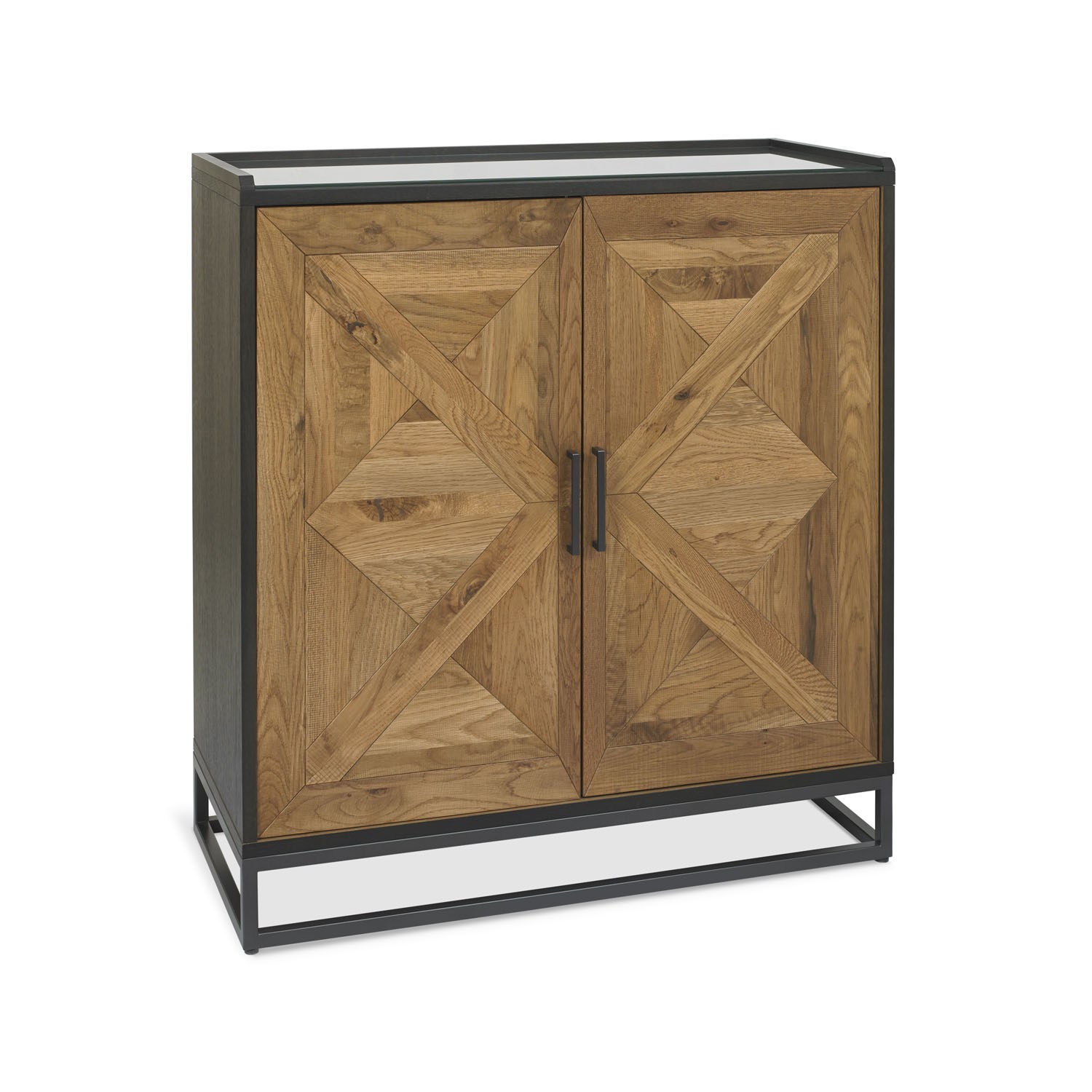 Ravi Rustic Oak Drinks Cabinet - TR Hayes