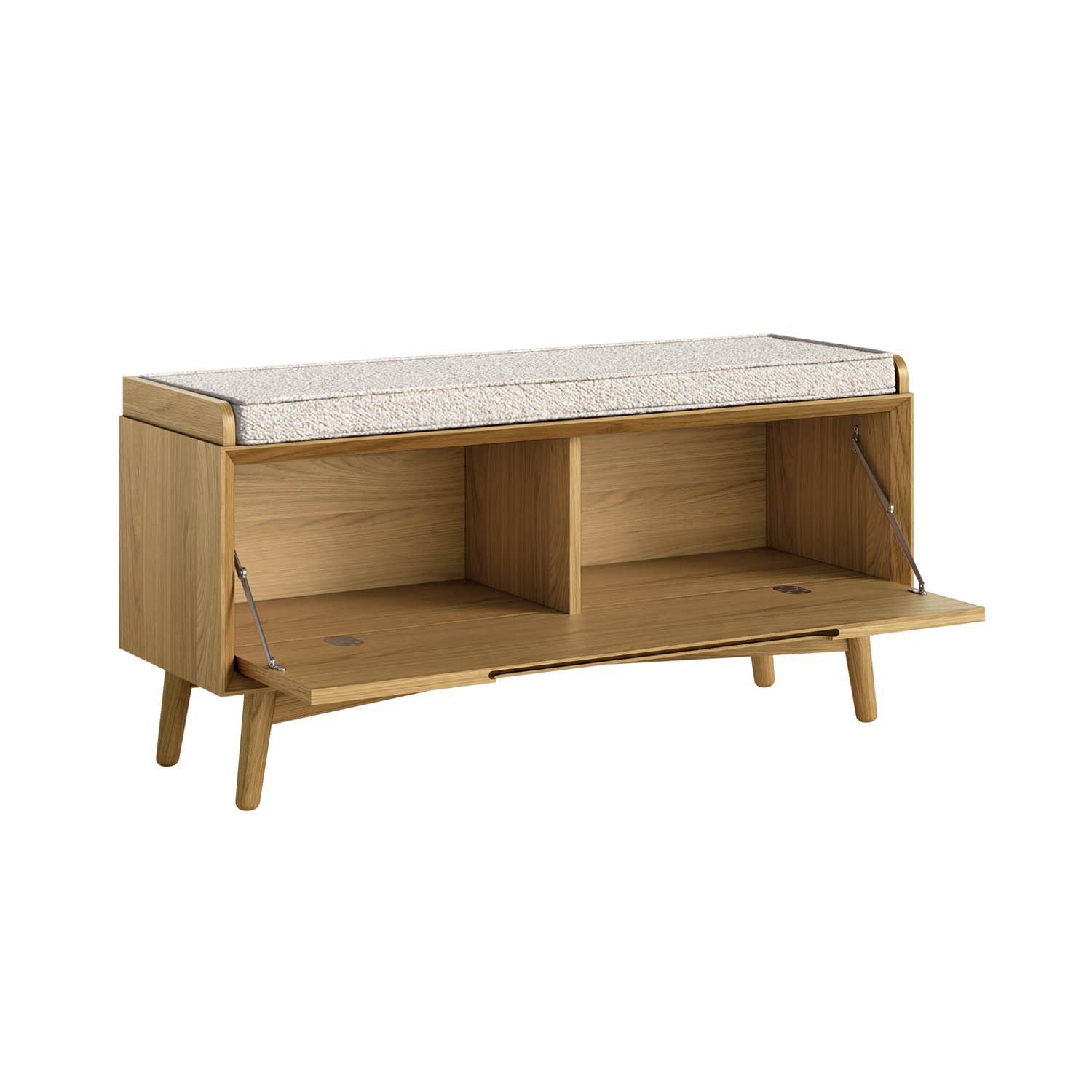 Chisholm Oak Storage Bench - TR Hayes