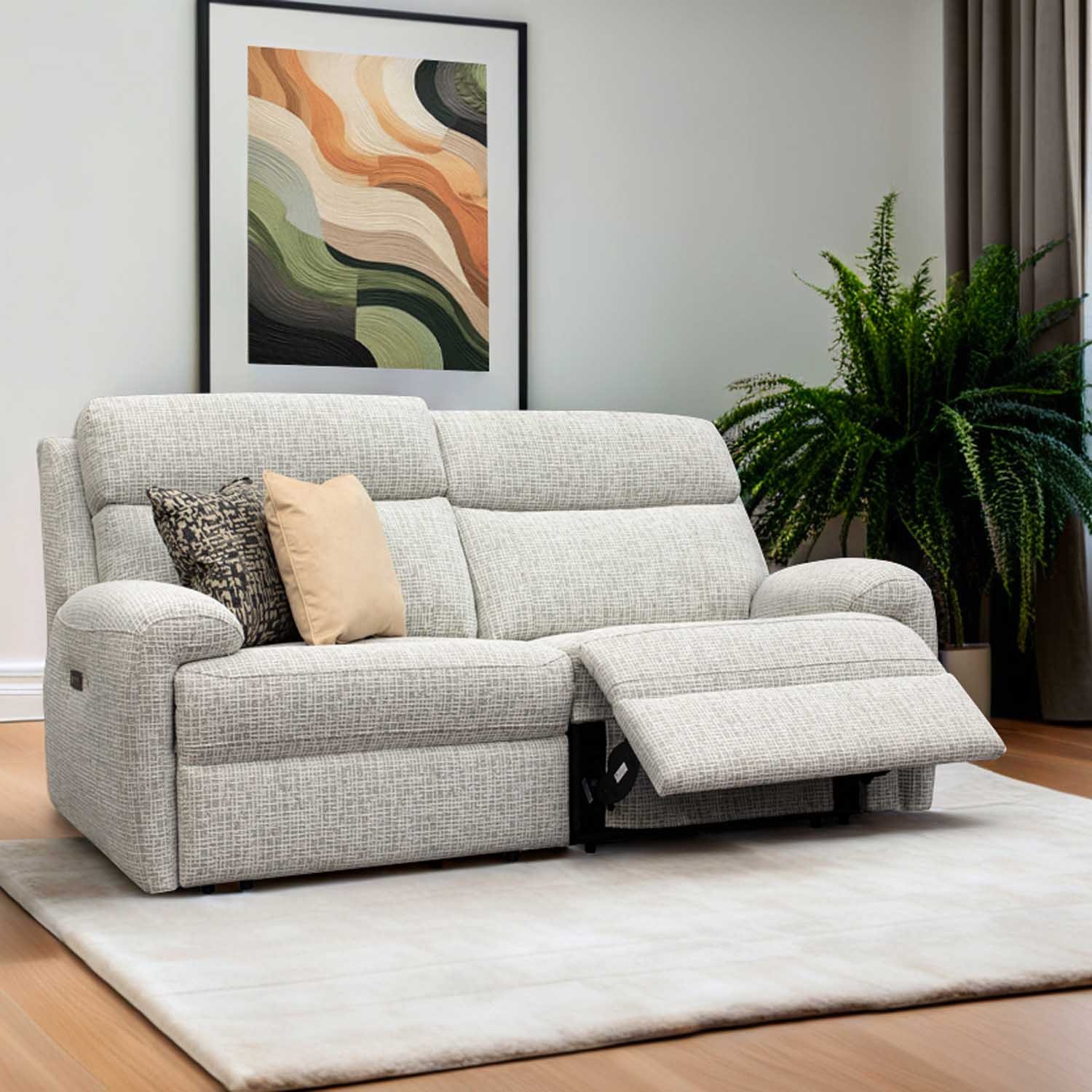 G Plan Hardy 3 Seater Electric Double Recliner Sofa with USB - TR Hayes