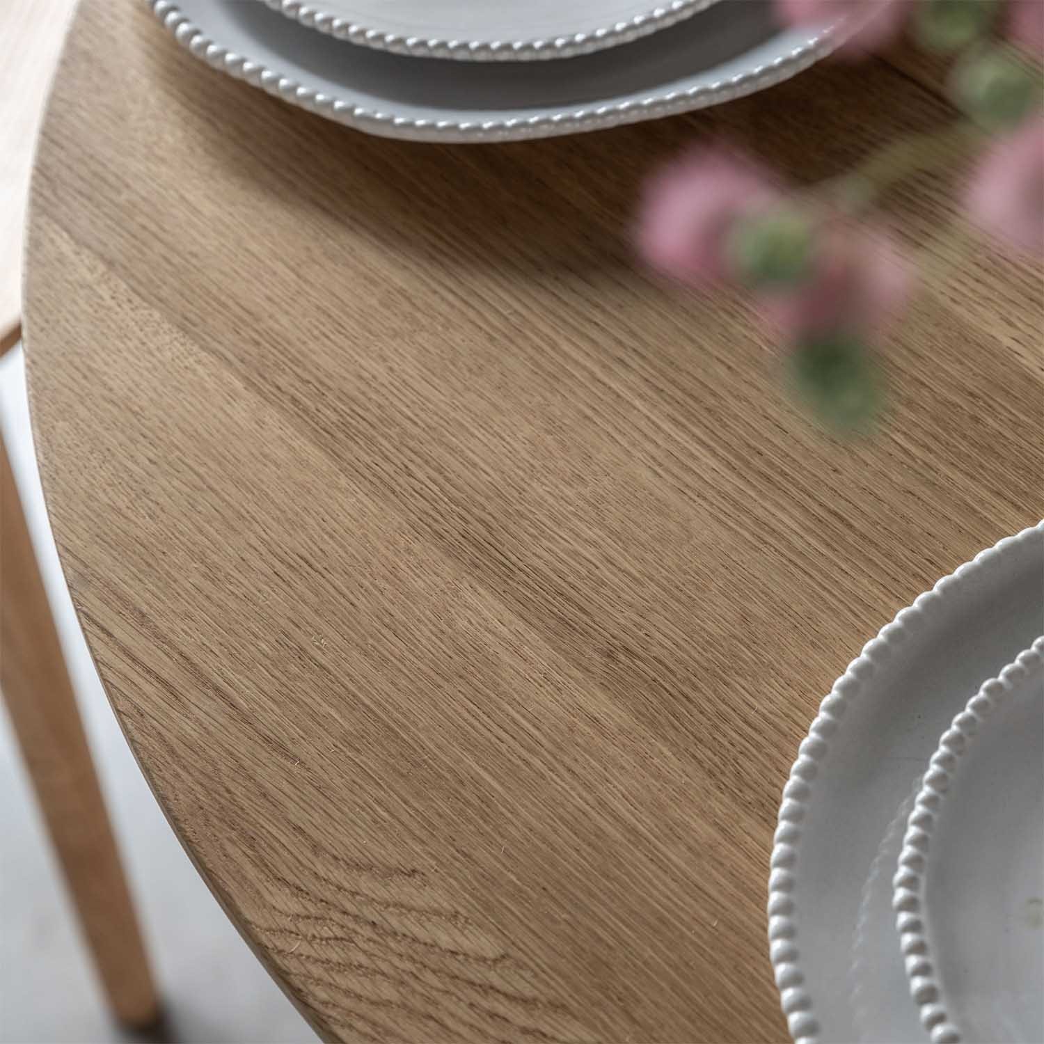 Cadoc Natural Oak Folding Dining Table - TR Hayes