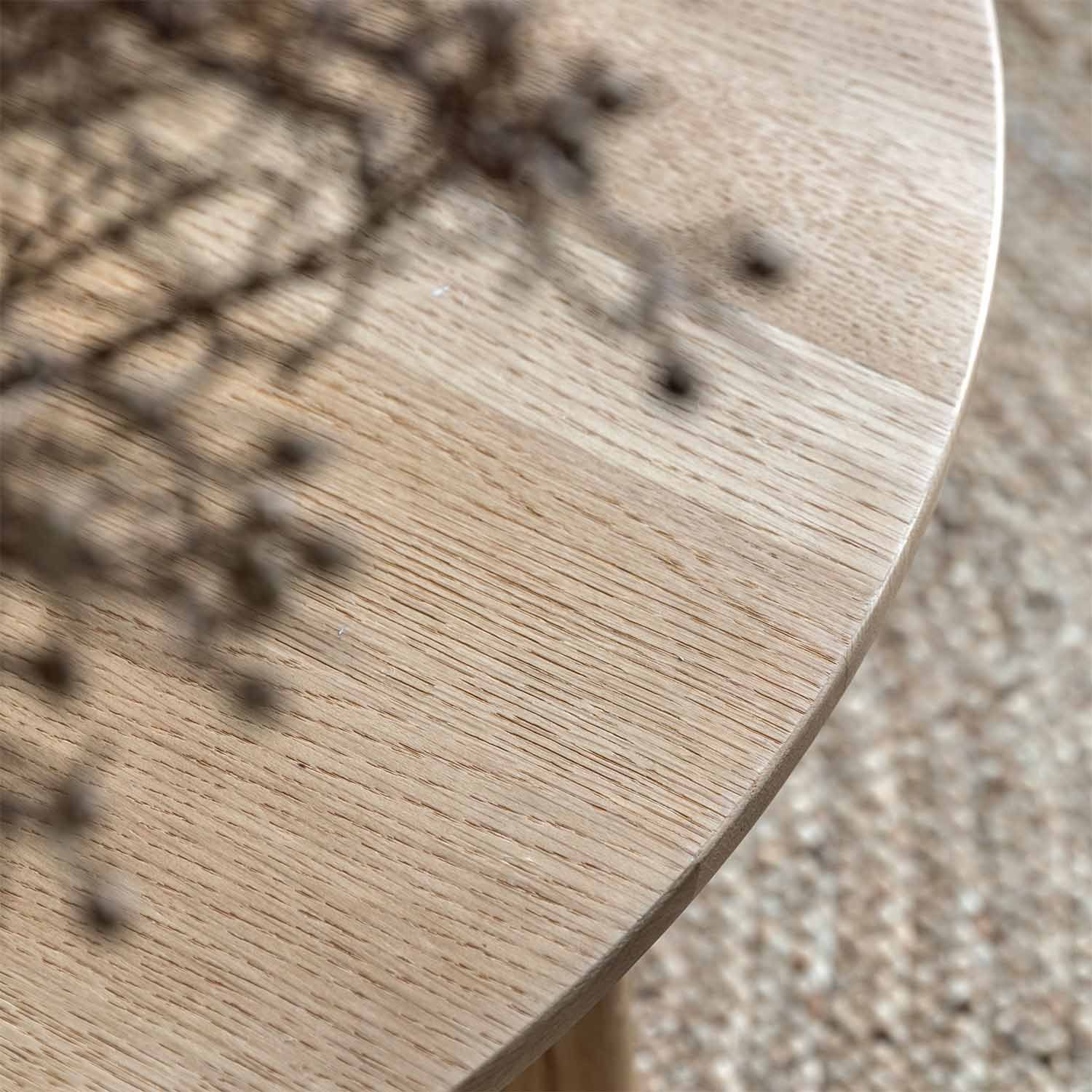 Cadoc Natural Oak Round Coffee Table - TR Hayes