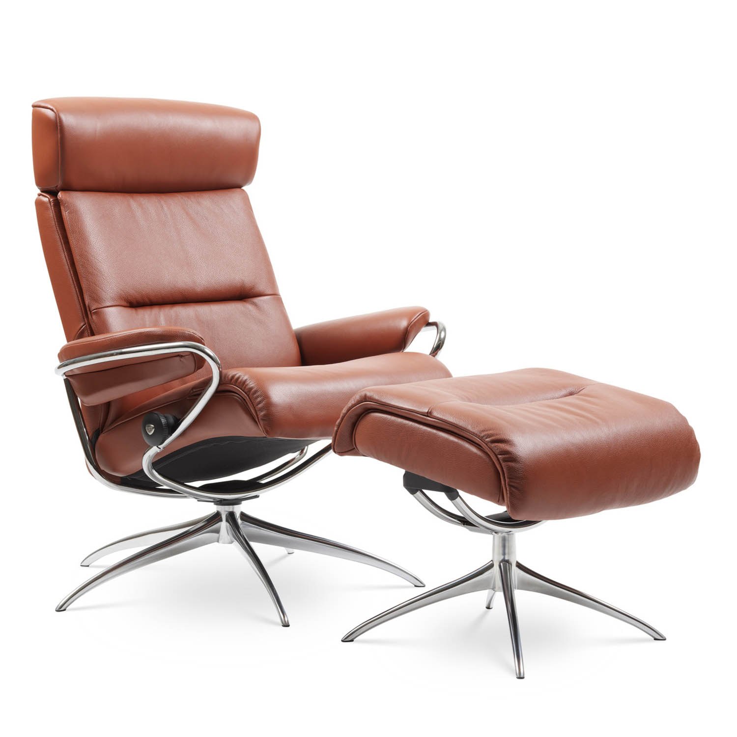 Stressless Tokyo Adjustable Headrest Chair & Stool - TR Hayes