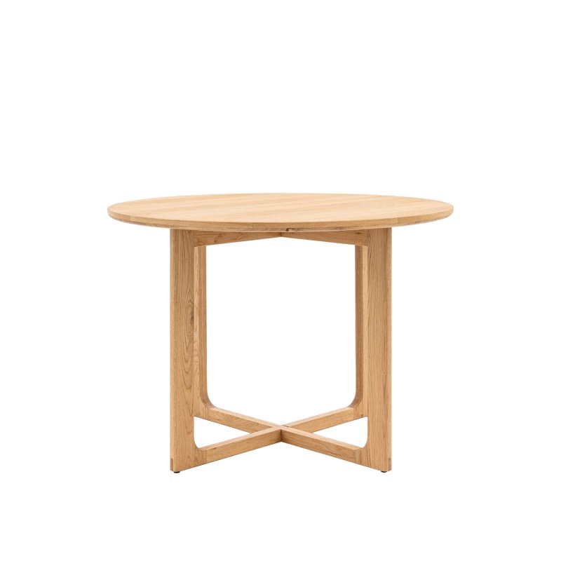 Cadoc Natural Oak Round Dining Table - TR Hayes