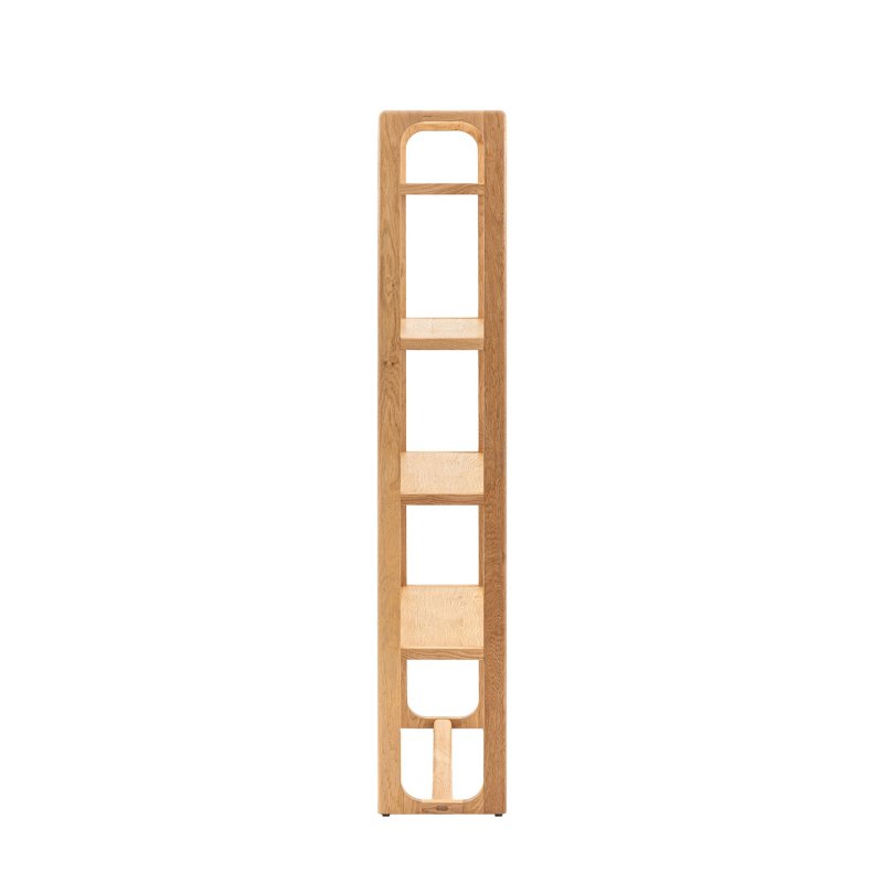 Cadoc Natural Oak Tall Open Display Unit - TR Hayes