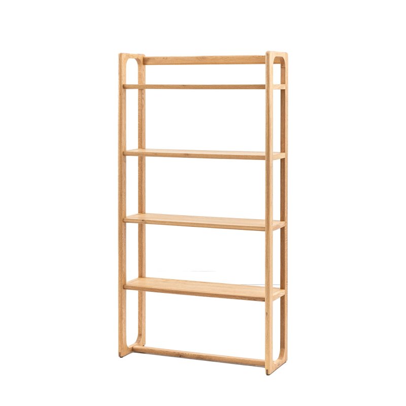 Cadoc Natural Oak Tall Open Display Unit - TR Hayes